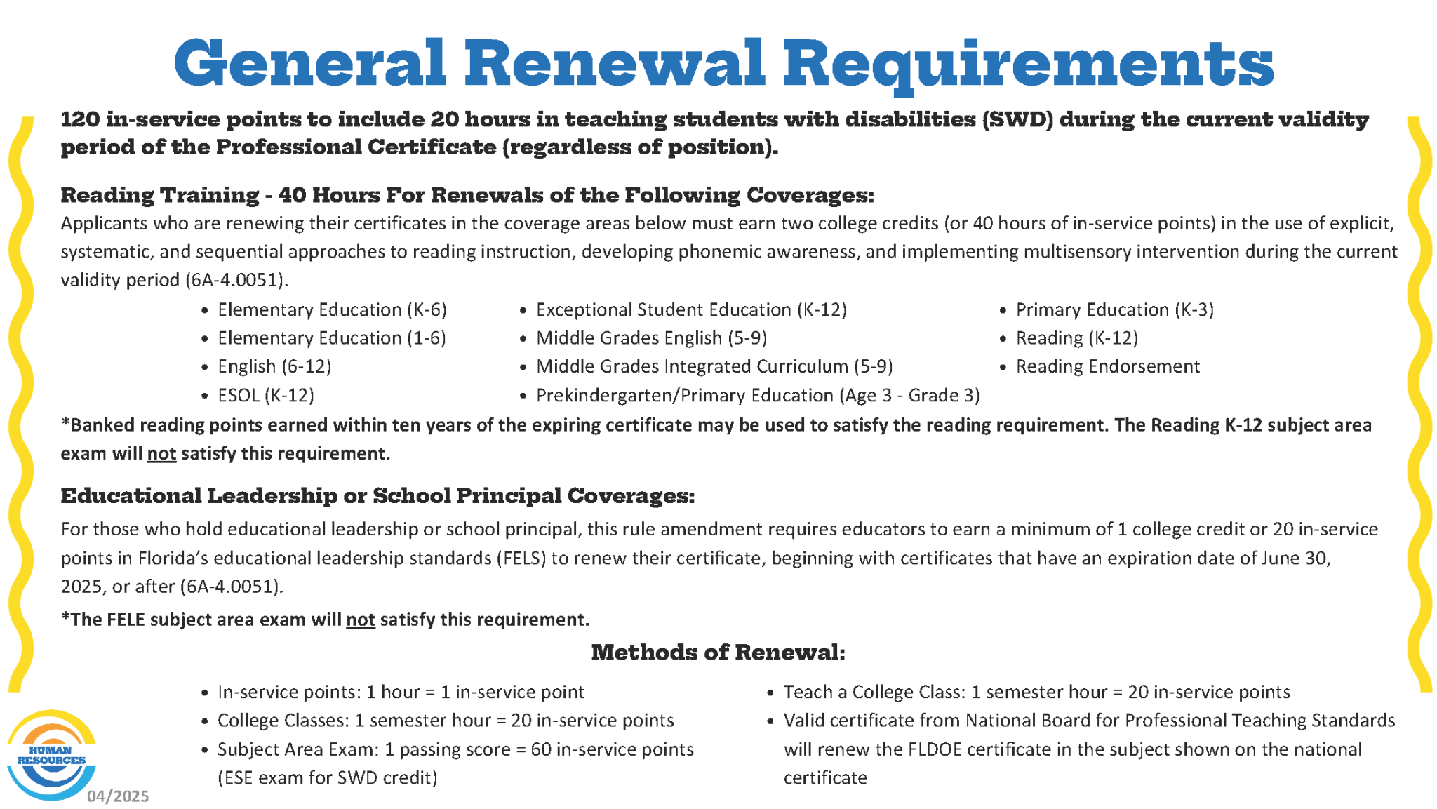 Florida Educator Certification – St. Lucie Public Schools